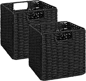 Amazon.com: StorageWorks 9 inch Wicker Storage Cubes, Handwoven Wicker ...