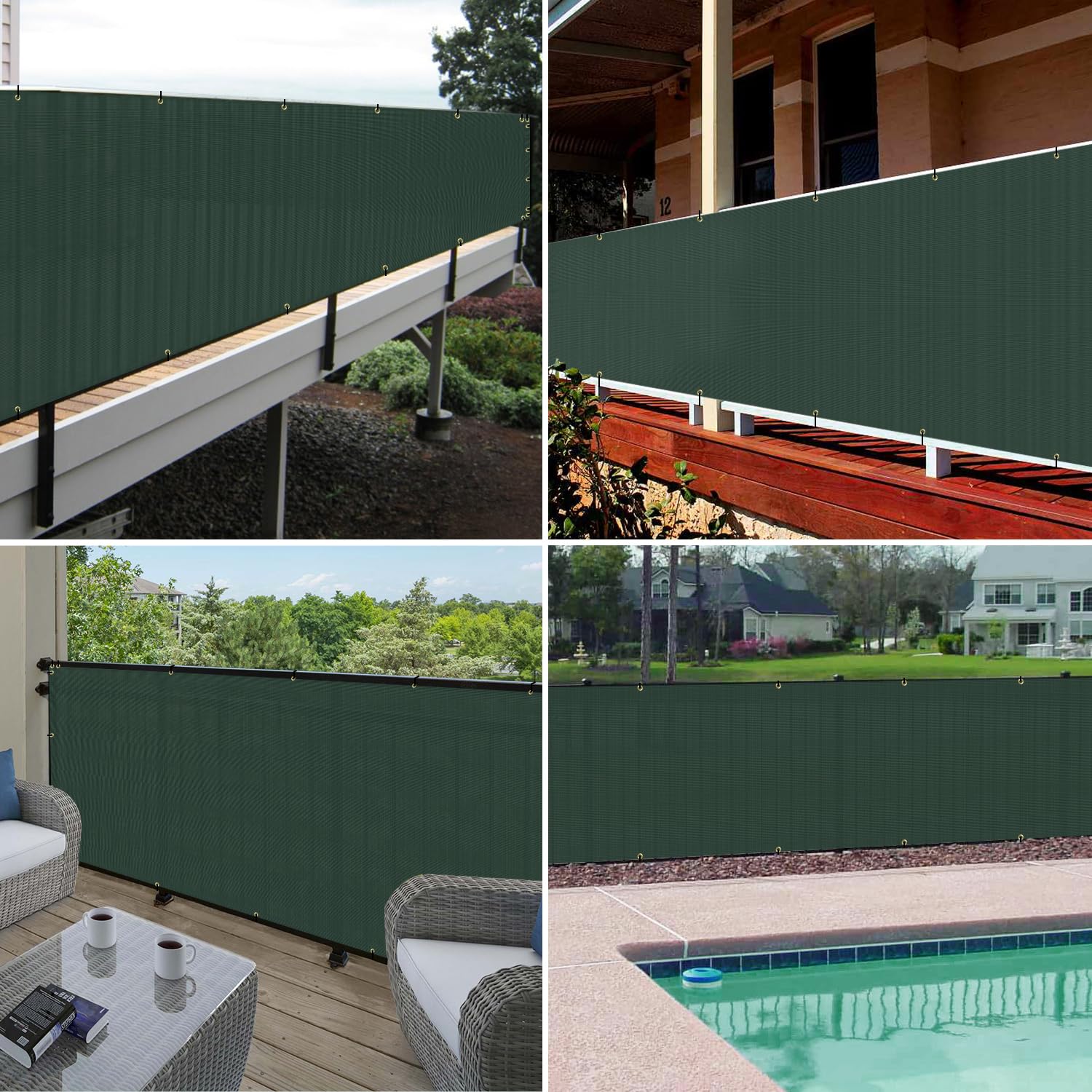 Snapklik.com : Windscreen4less 3x50 Deck Balcony Privacy Screen Fence ...