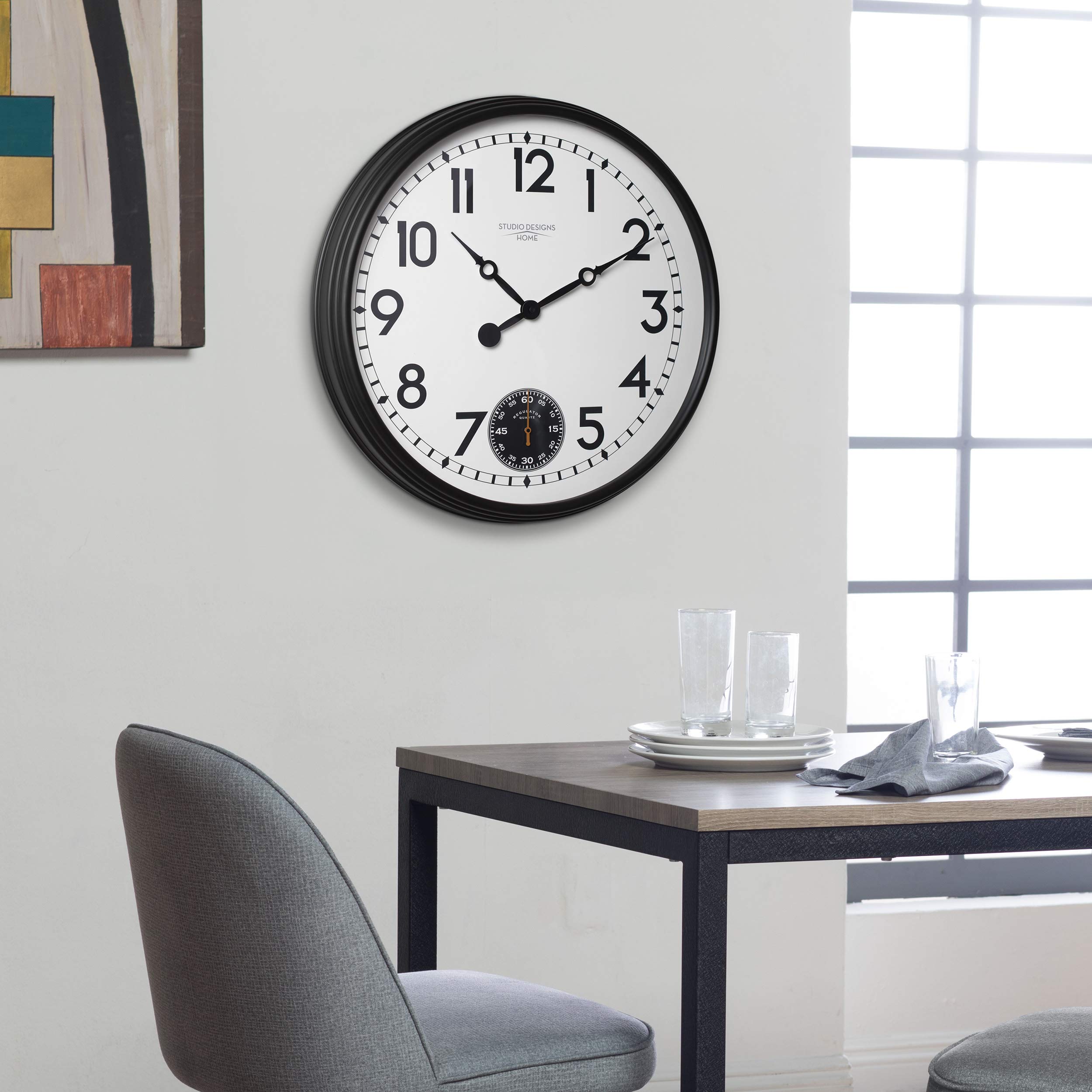 Studio Designs Home 73011 Terrace Large 29" Wall Clock with Subdial for ...