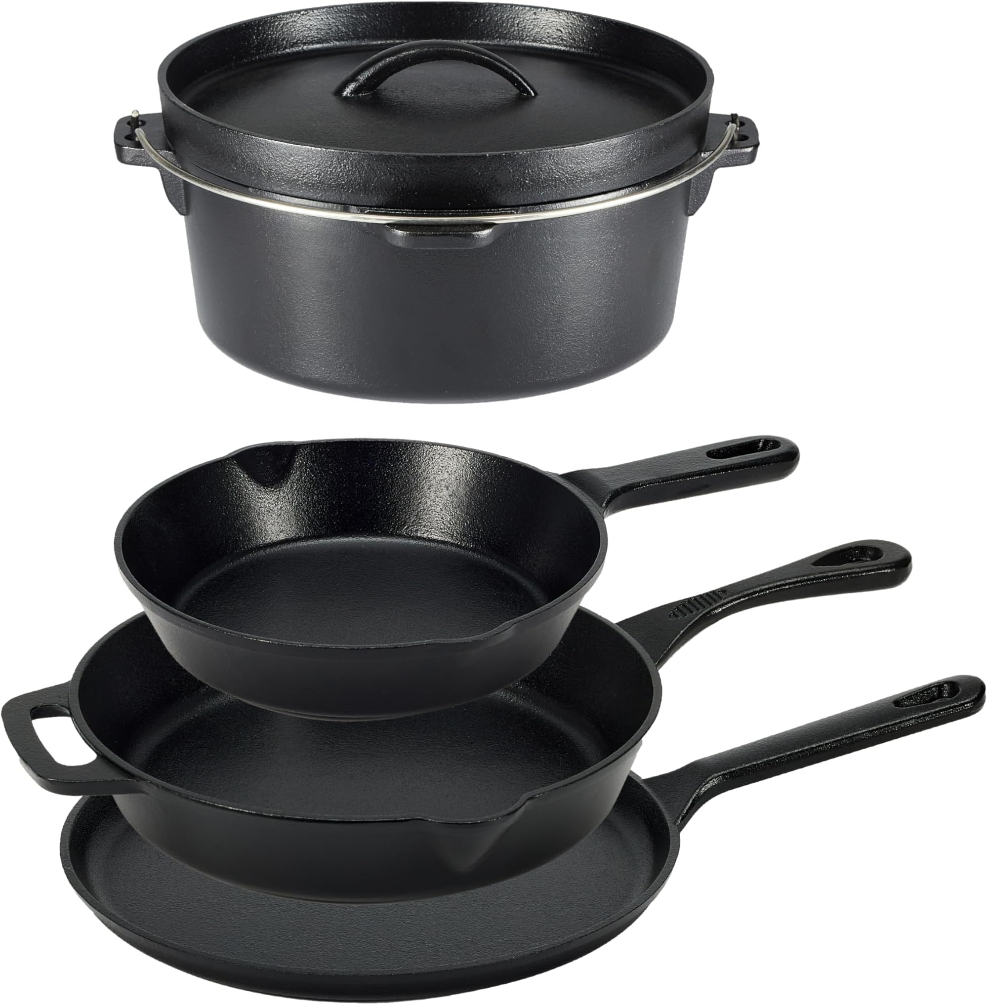 Amazon.com: MegaChef Assorted Pre-Seasoned OVEN SAFE, Cast Iron ...