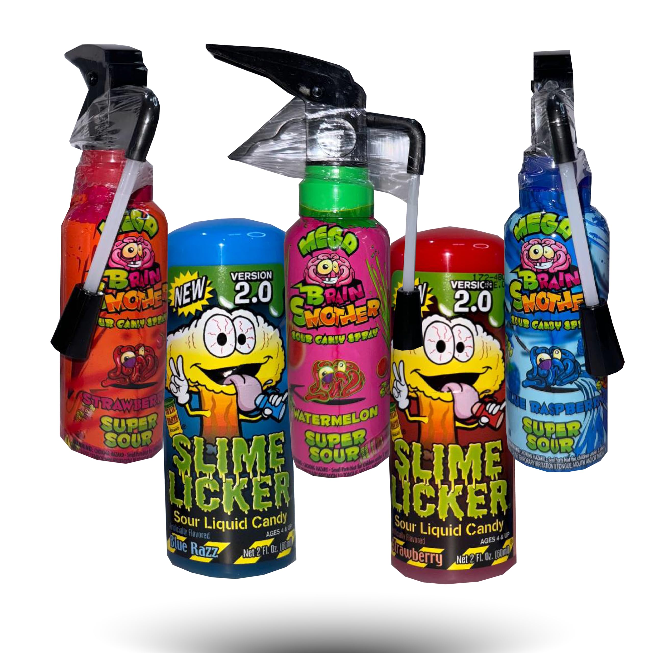 Amazon.com : Slime Lickers 2.0 x Mega Brain Smother | Viral Candy | Super Sour Pack | (6 count ...