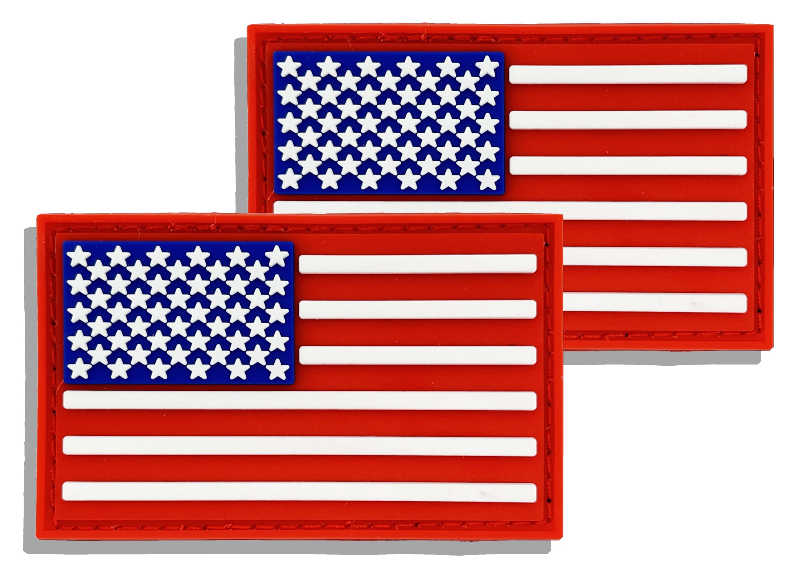 Amazon.com: 2 Pack PVC USA American Country Flag Patch,PVC Country Flag ...