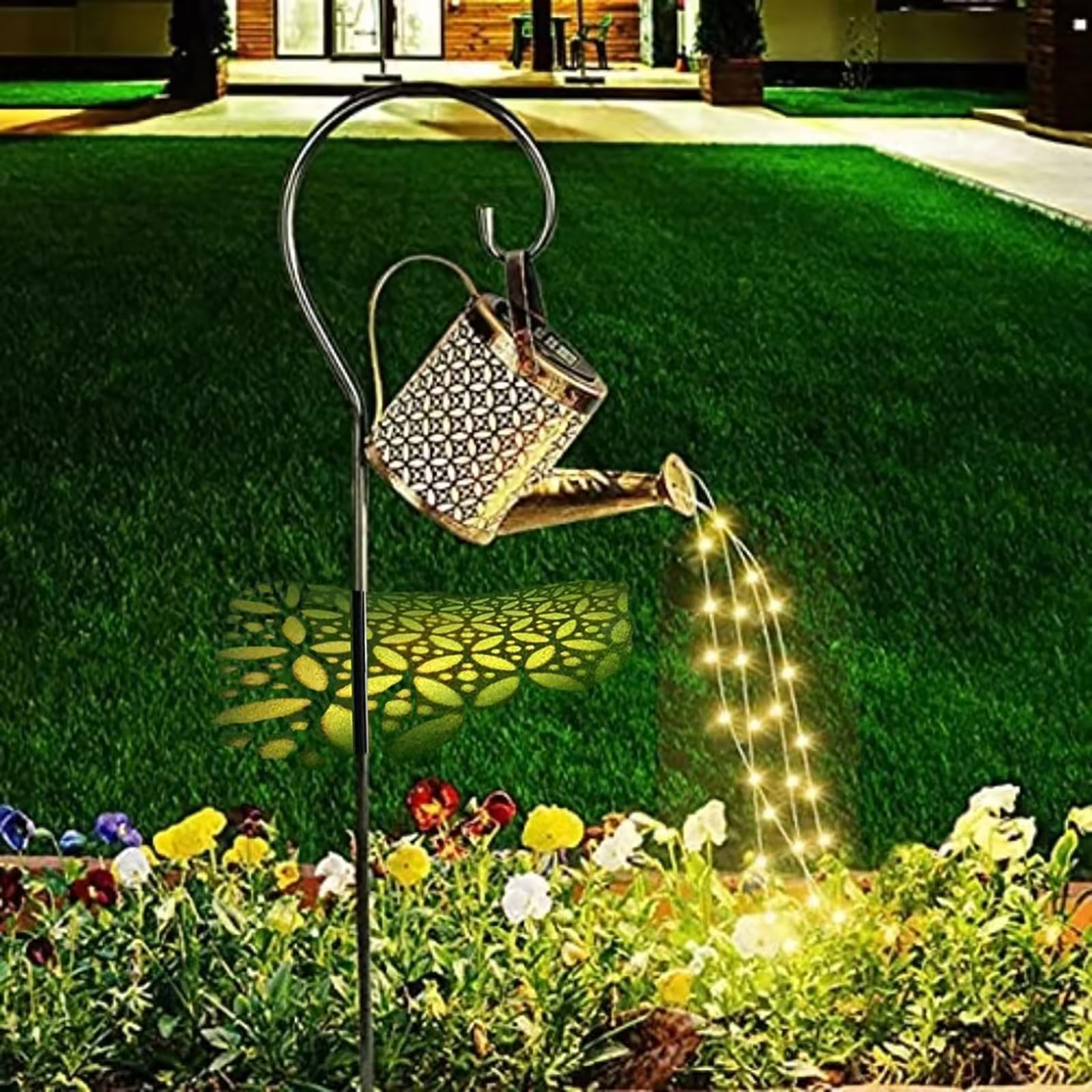 Solar Watering Can Lights, LED Solar Lantern String Light Outdoor ...