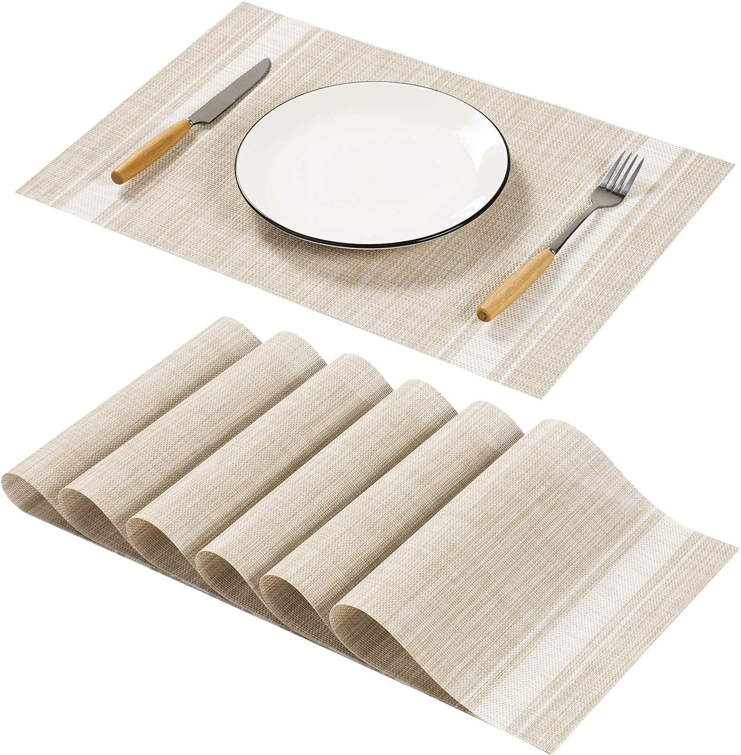 Amazon.com: REDANDOR Placemats,PlasticVinyl Washable Heat-Resistant ...