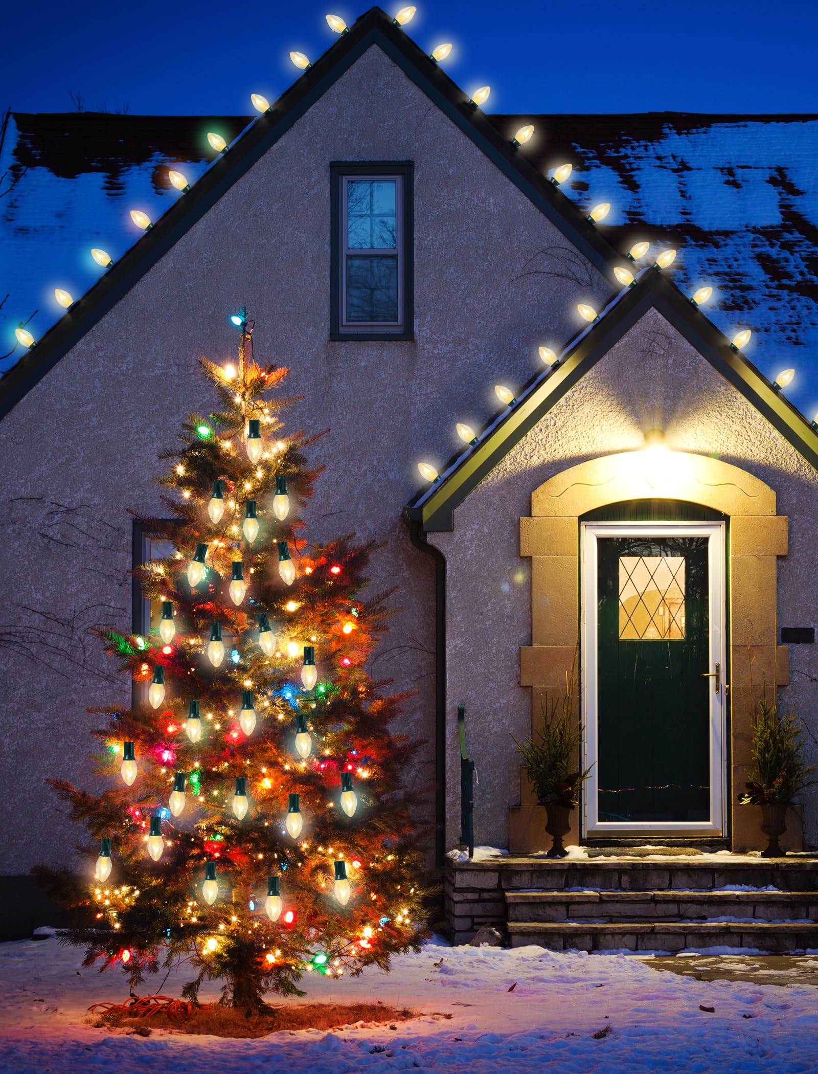 C7 Christmas Lights On Roof Line Choosing The Right Christmas Lights