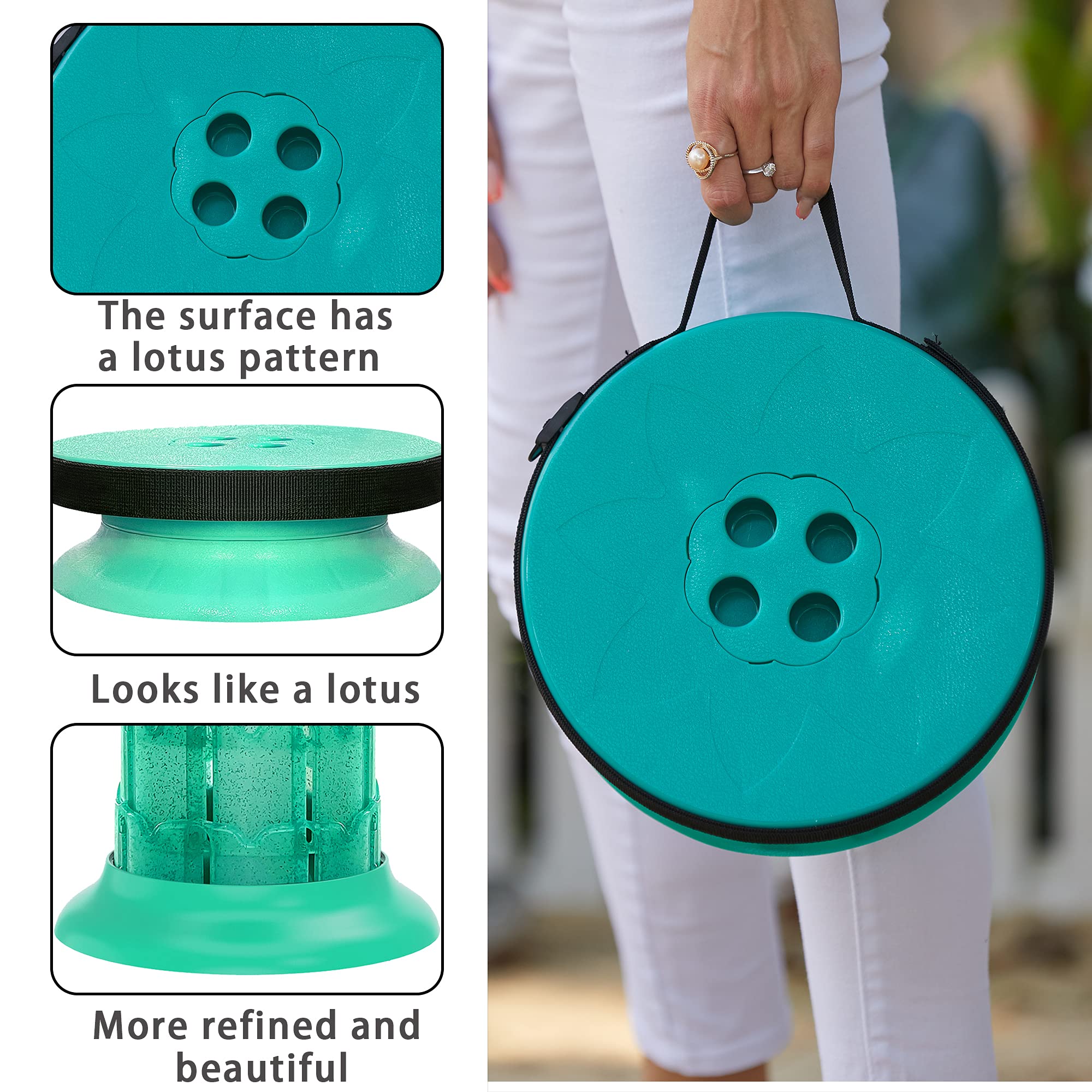 ALEVMOOM Camping Stools More Sturdy and Lightweight Collapsible ...