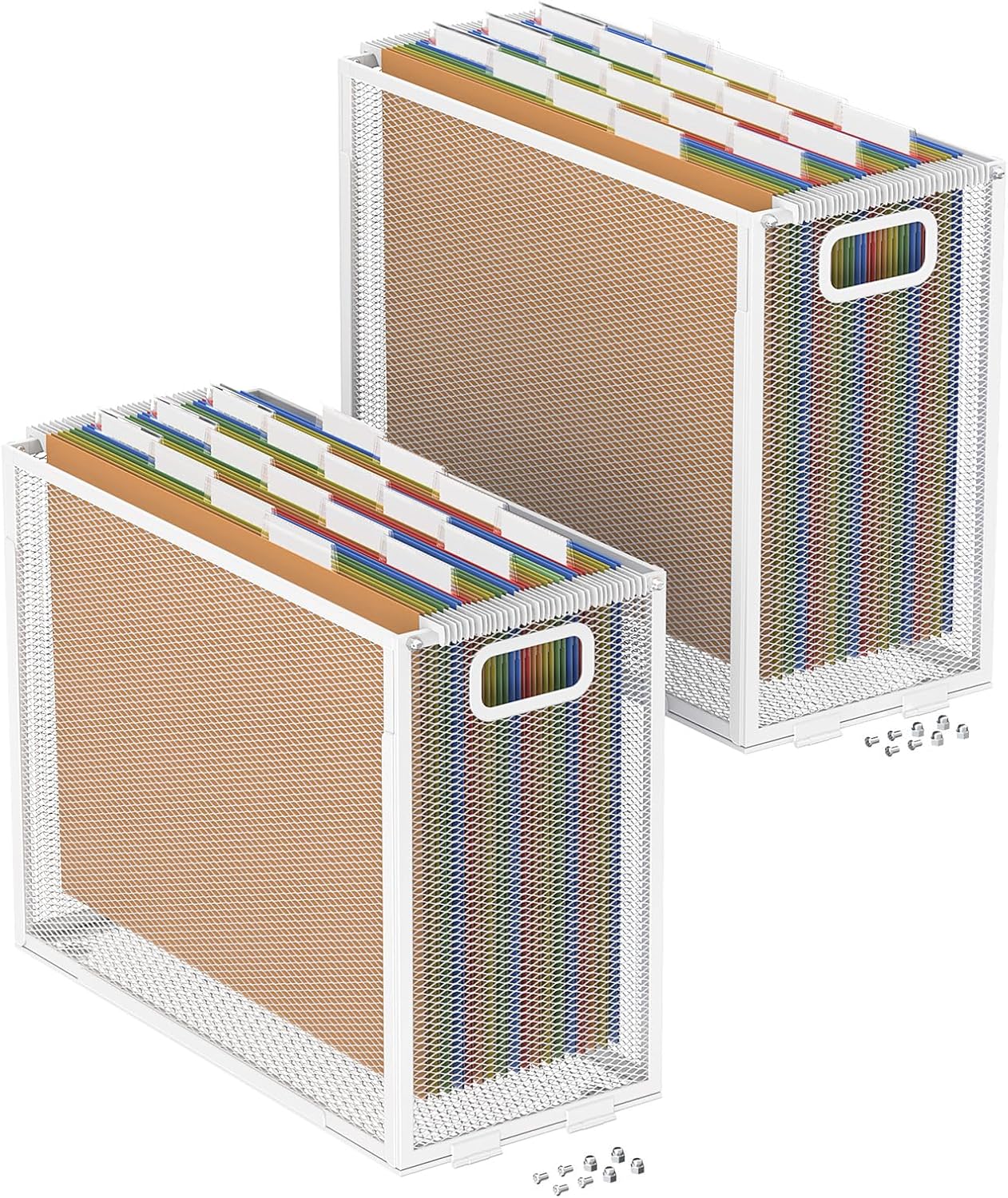 Amazon.com : Oterri Hanging File Organizer, Metal File Organizer ...