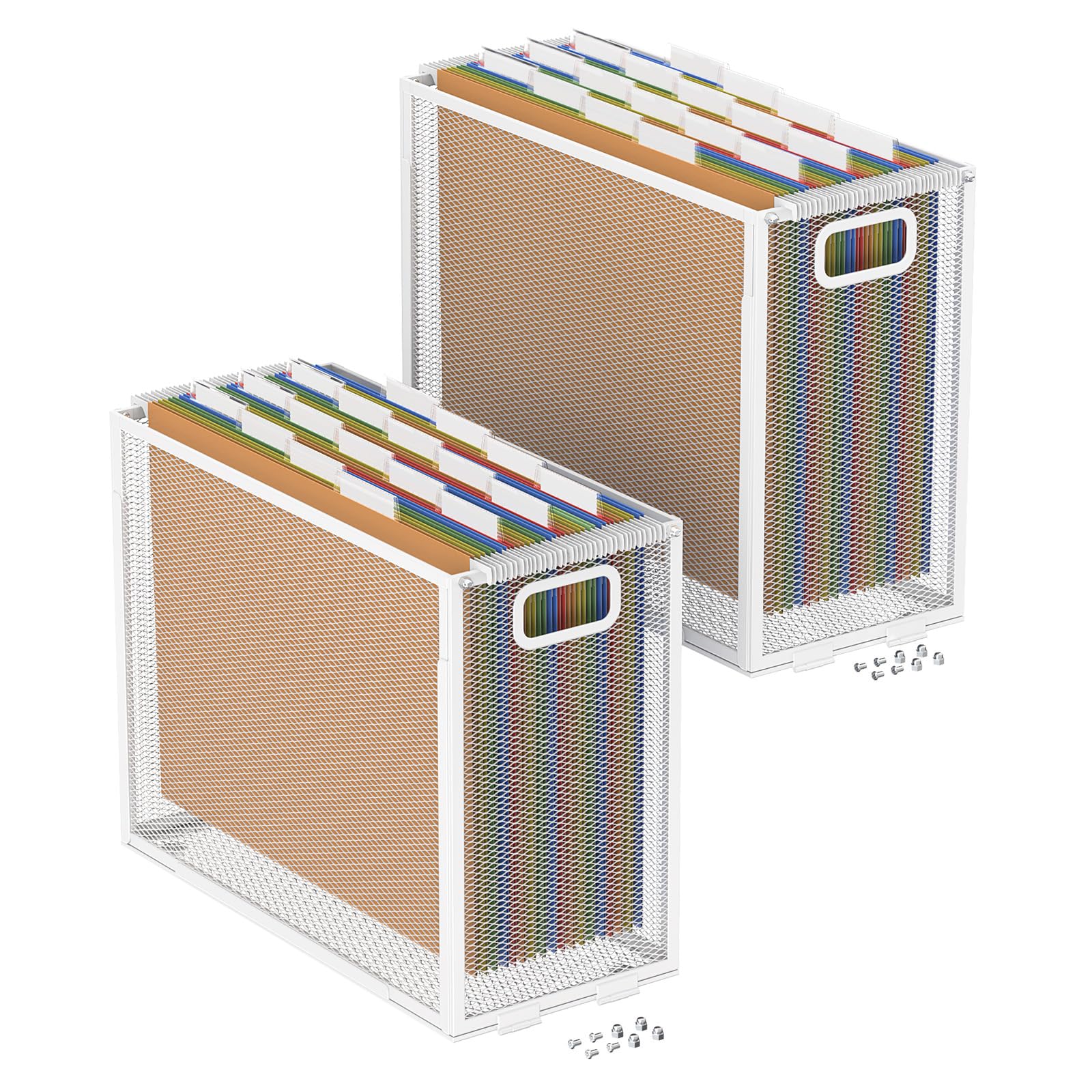 Amazon.com : Oterri Hanging File Organizer, Metal File Organizer ...