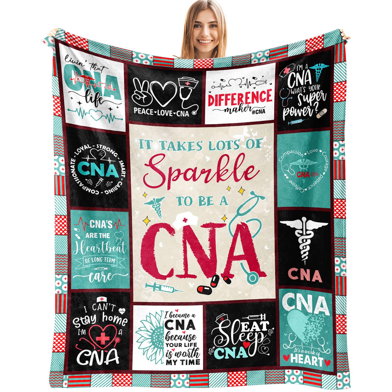 Amazon.com: CNA Gifts for CNA Week, CNA Gifts for Women Throw Blanket ...