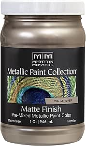 Modern Masters MM22132 Collection Metallic Paint, 1 Quarts, Matte Warm ...