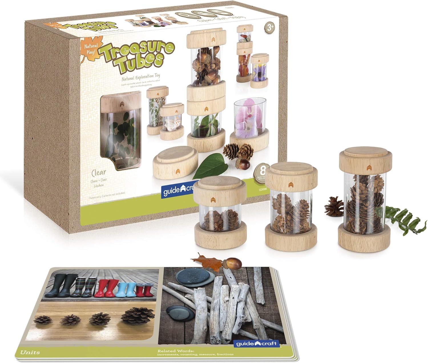 Amazon.com: Guidecraft Treasure Tubes Clear: Observation Stacking Acrylic Tubes with Transparent ...