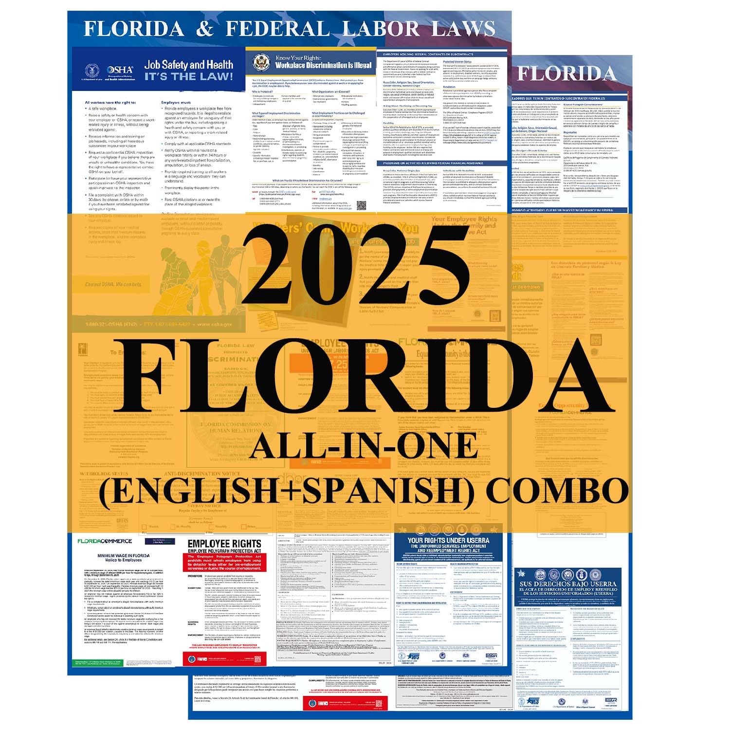 Amazon.com: KIKIGO 2025 Florida State and Federal Labor Laws Poster ...