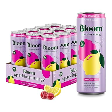 Amazon.com: Bloom Nutrition Sparkling Energy Drink for Focus, Natural ...