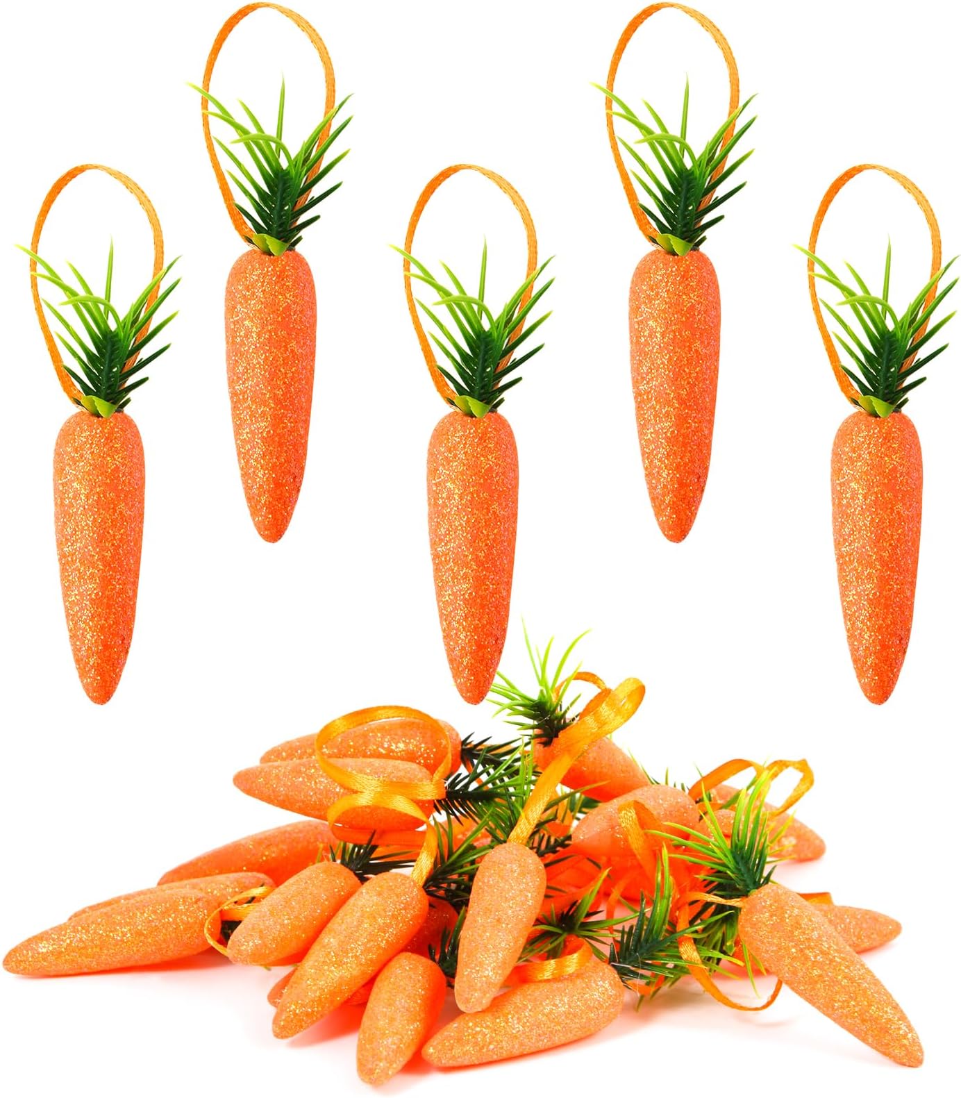 Amazon.com: Watayo 12 PCS Easter Artificial Fabric Carrot-Buffalo Check ...