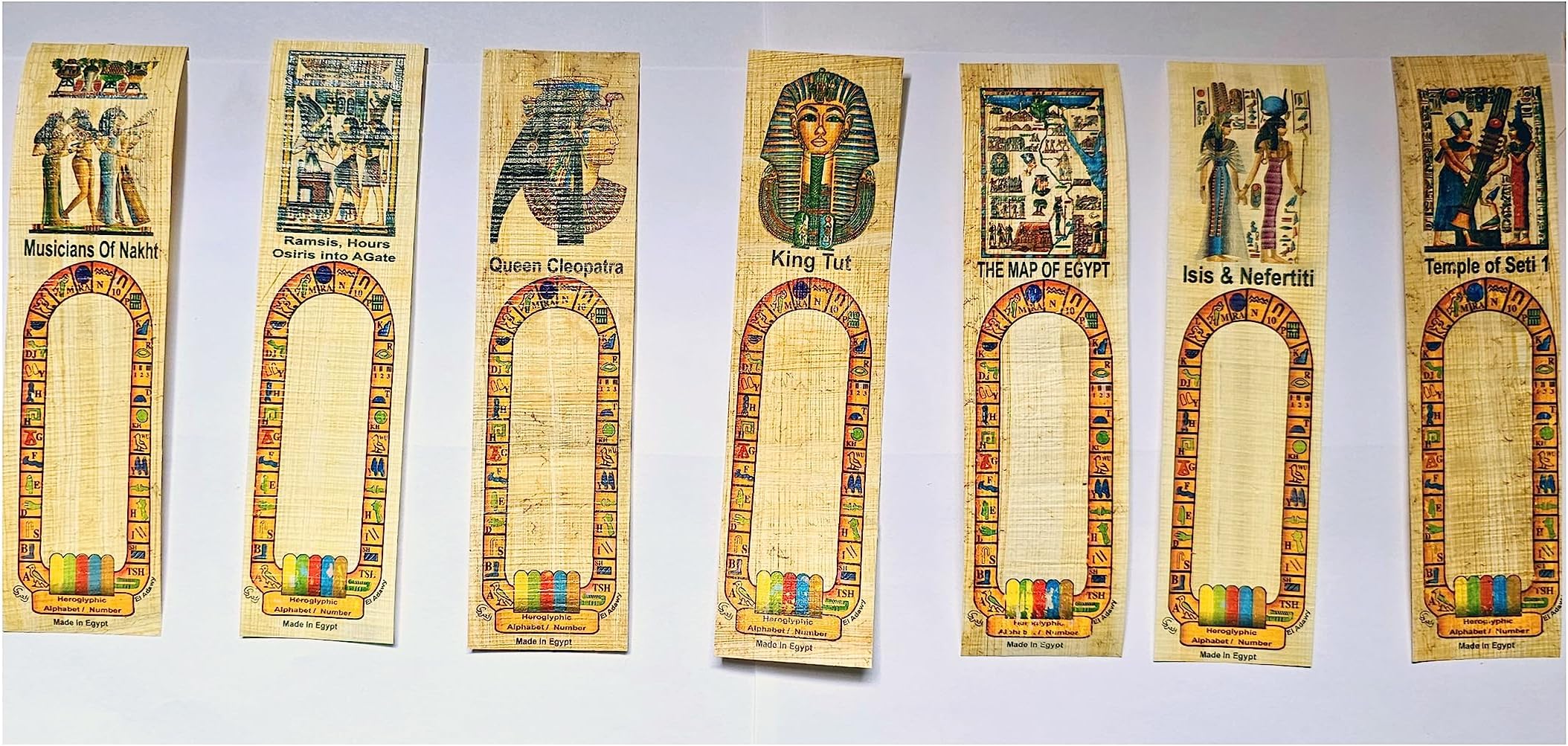Amazon.com: Set of 10 Large Egyptian Papyrus Book Marks History ...