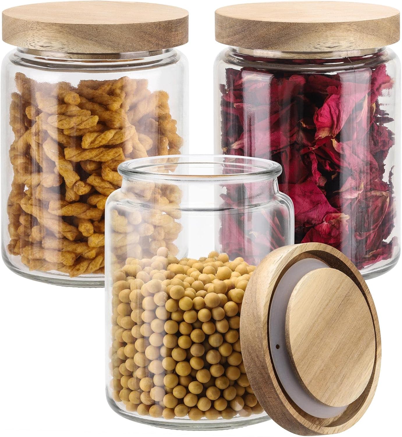 Amazon.com: Tbestmax Glass Qtip Holder - 23oz, 700ml Apothecary Jar ...