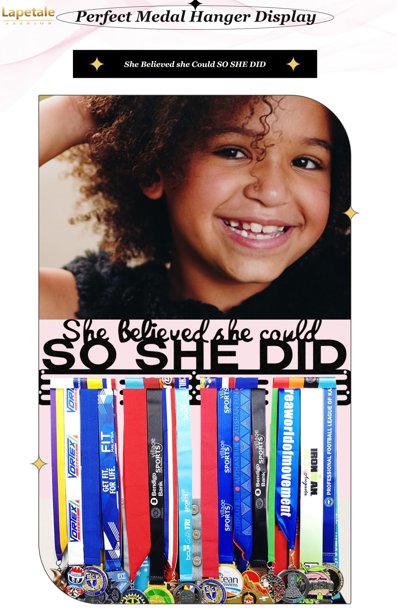 Amazon | Lapetale ファッションメダルハンガーホルダー ランナー用