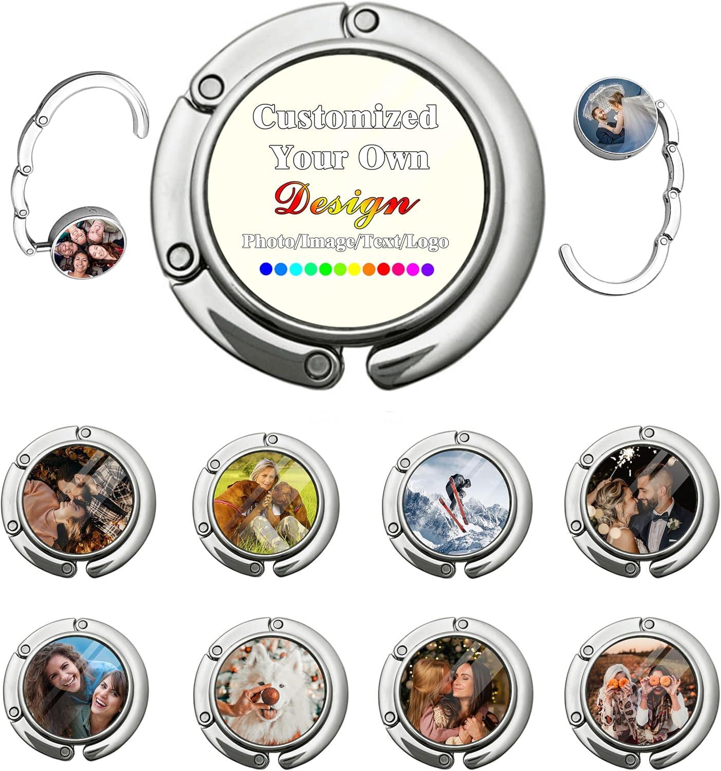Amazon.com: TYXLANOR Personalize Purse Hook Custom Design with Name ...