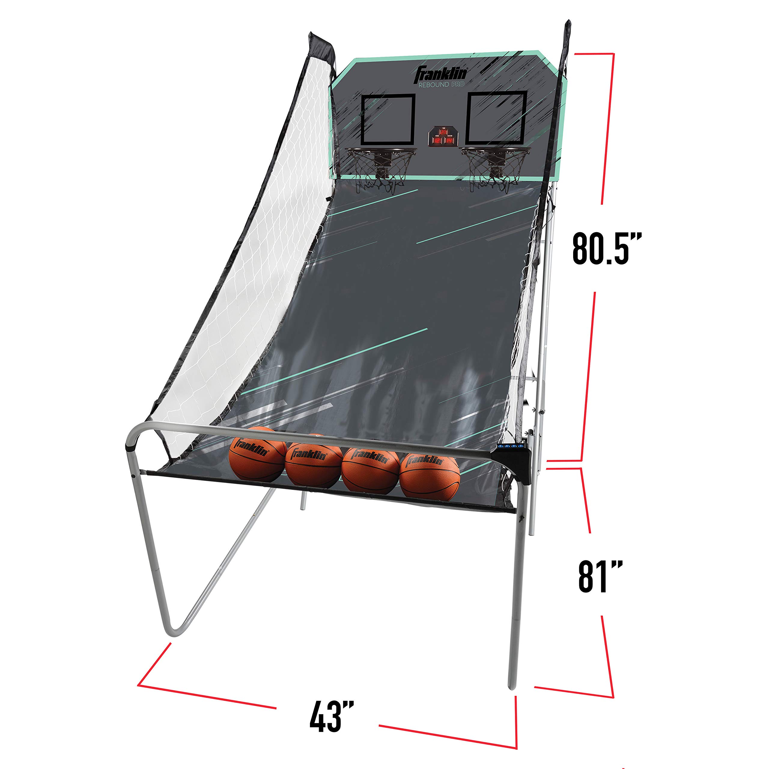 Franklin Sports Arcade Basketball Game - Dual Shot - Indoor Mini ...