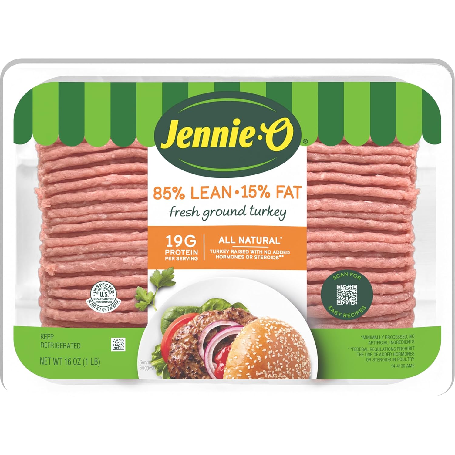 Amazon.com: JENNIE-O Ground Turkey Meat - Lean 85/15, 1 lb : Grocery ...