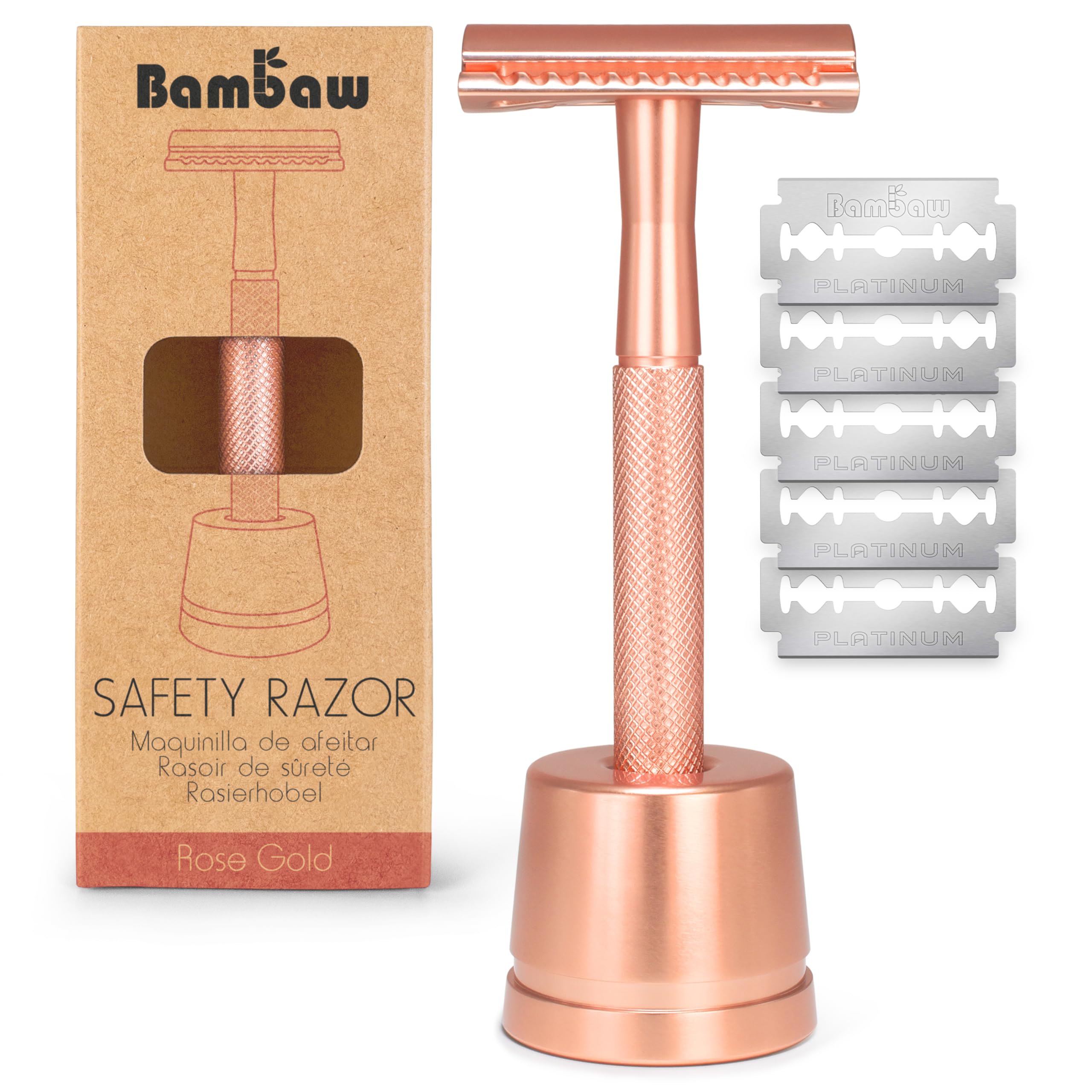 Amazon.com: Bambaw Double Edge Safety Razor with Stand, Women Razor ...