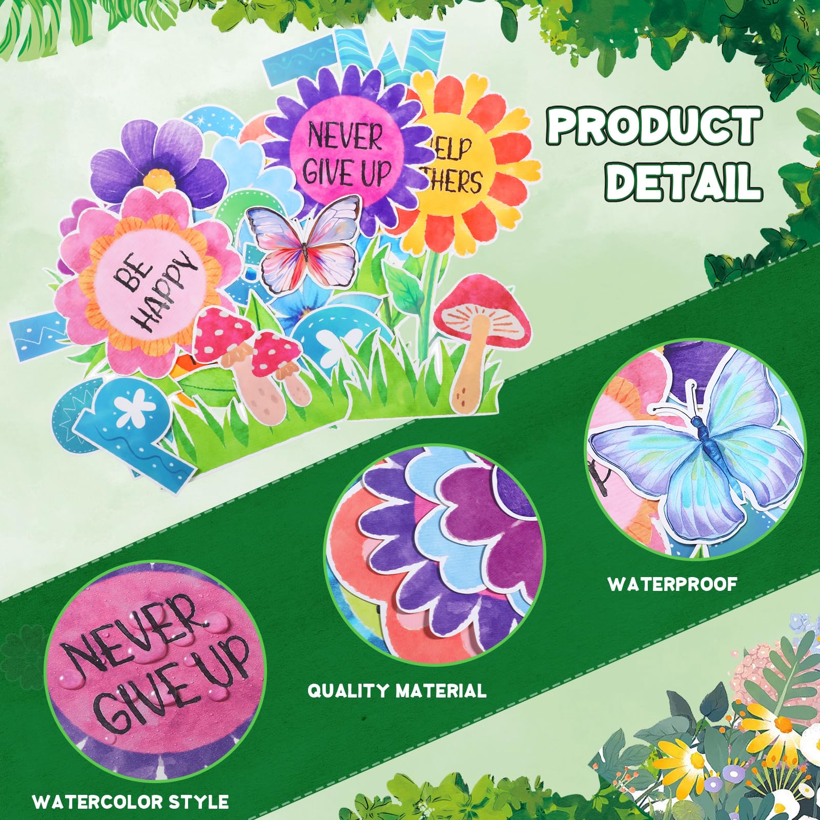 Snapklik.com : 90 Pcs Never Stop Growing Bulletin Board Classroom ...