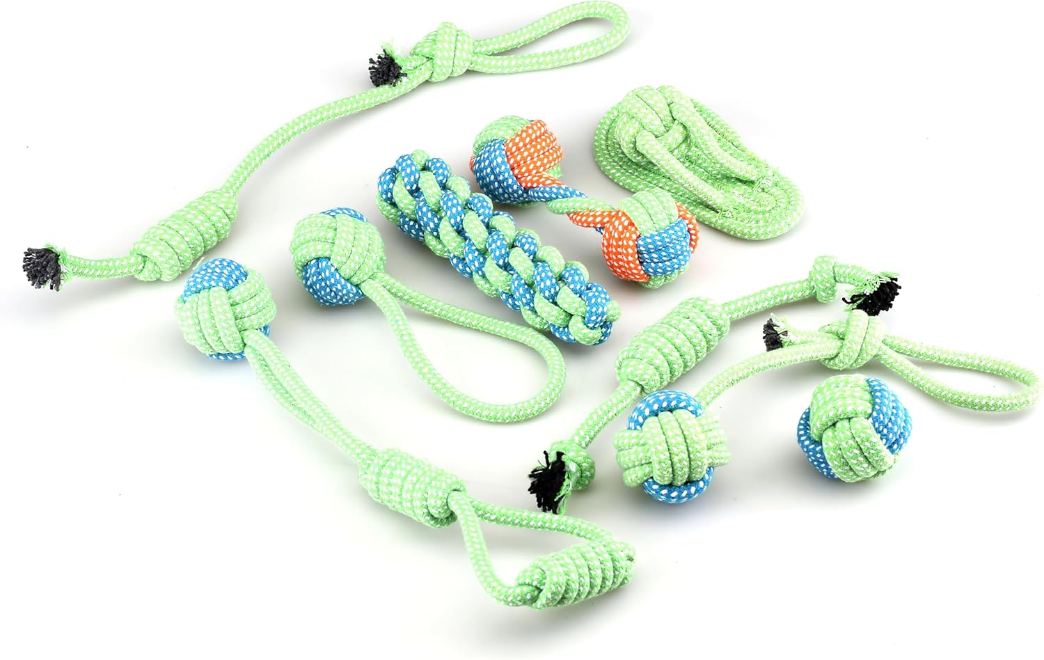 Pet Supplies : Friendly Pet Dog Chew Rope Toys, Set of 9, Cotton ...
