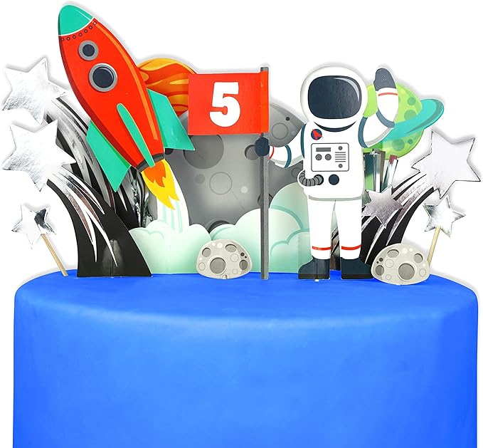 Amazon.com: 21 pcs Space Cake Topper for Space Cake Decorations ...