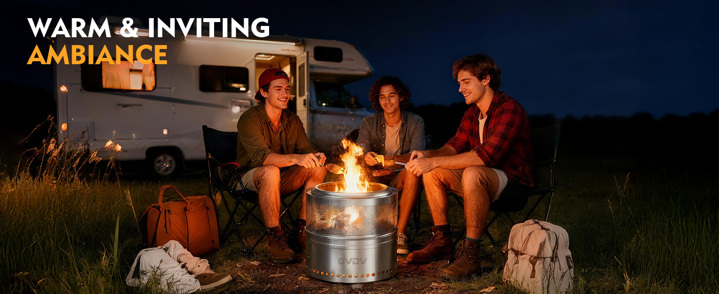 Watch GVDV 20" Smokeless Fire Pit with Removable Ash Pan on Amazon Live