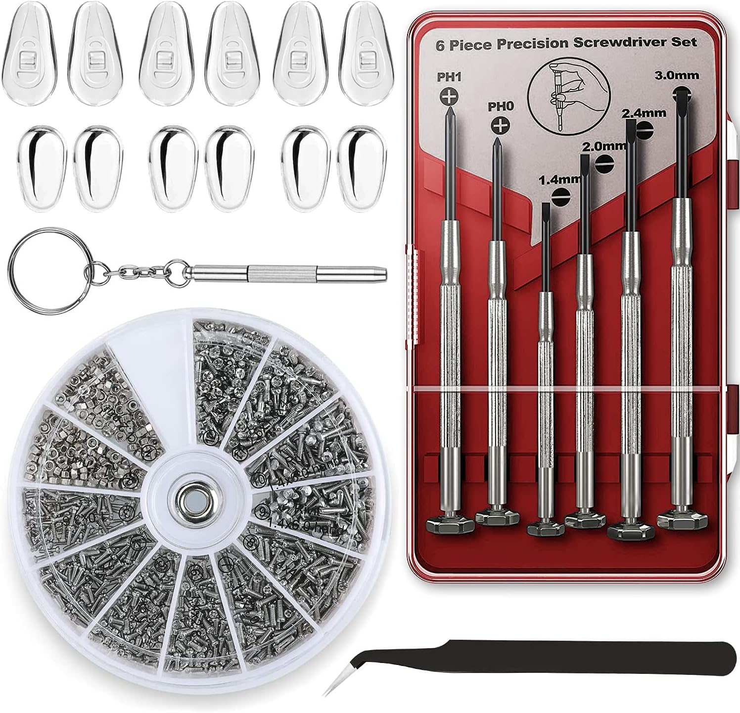 Amazon.com: Eyeglass Repair Kit, PTSLKHN Sunglasses Repair Tool Kit ...