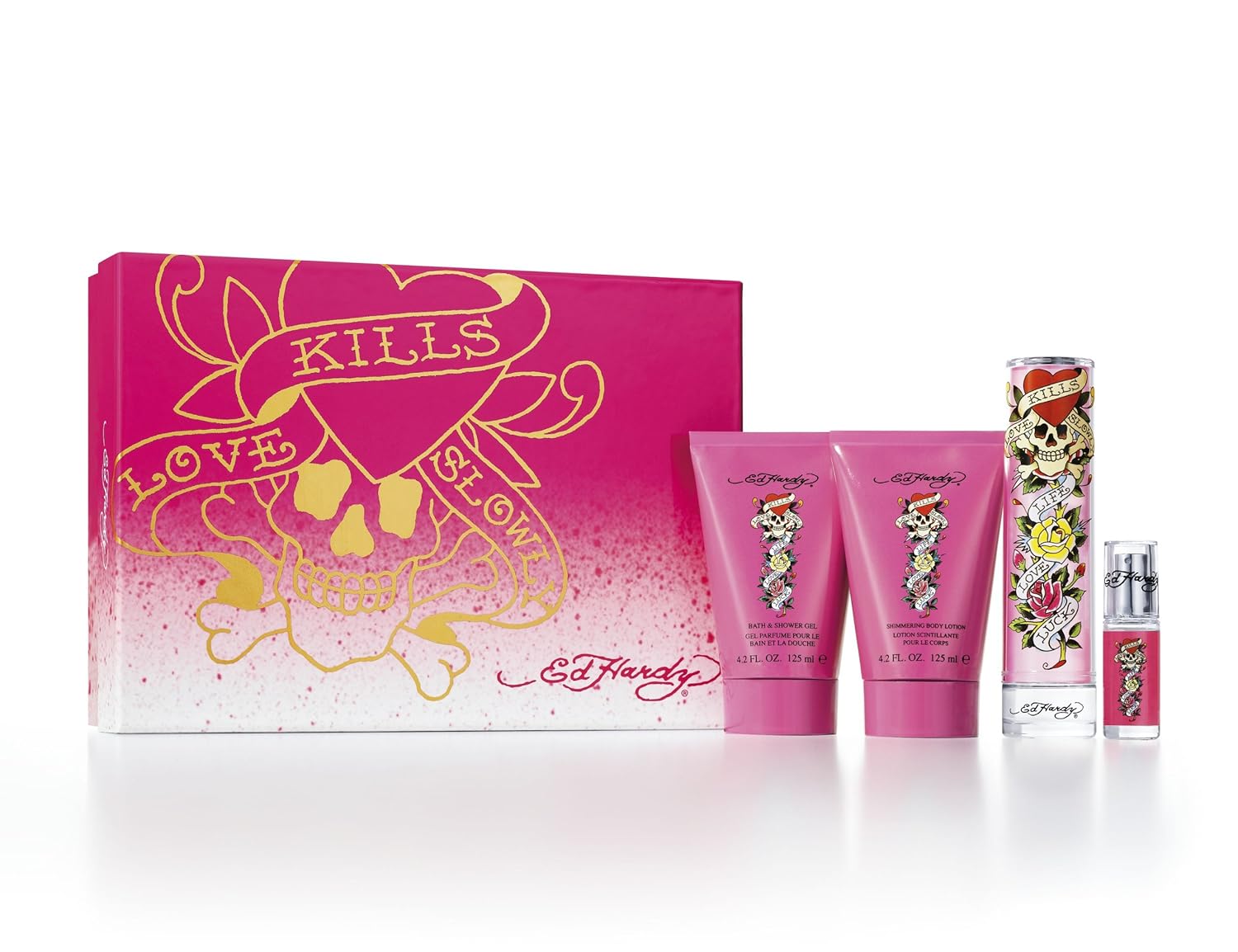 Amazon.com : Ed Hardy 4 Piece Ladies Fragrance Set : Beauty & Personal Care