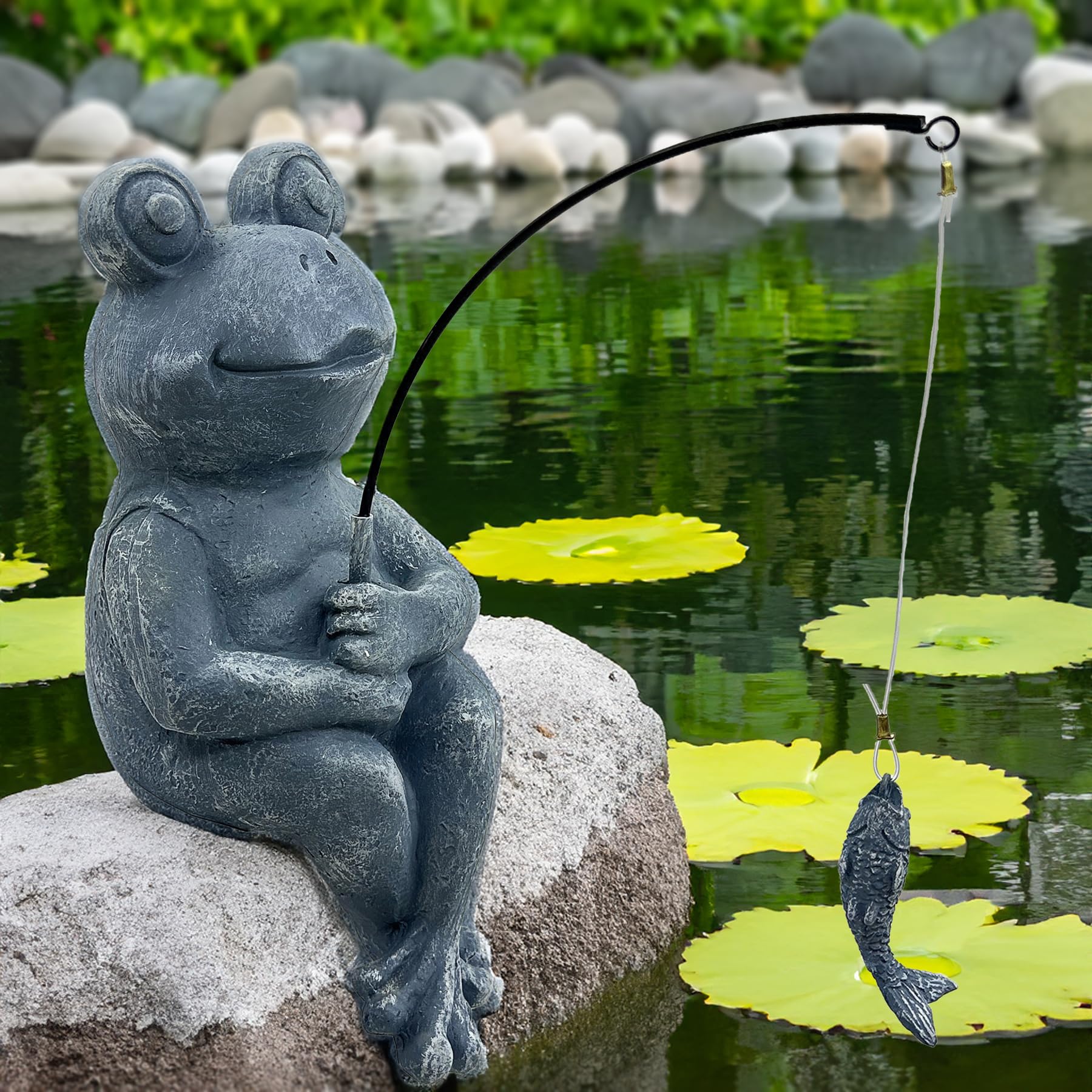 Snapklik.com : Funny Frog Garden Statue,Real Outdoor Decor Animal ...