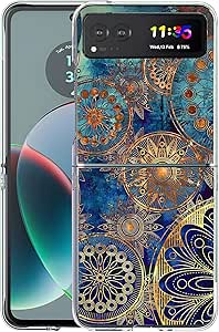 Amazon.com: Bcov Motorola Razr 2023 Case, Gorgeous Colours Circle Manala Anti-Scratch Solid Hard ...