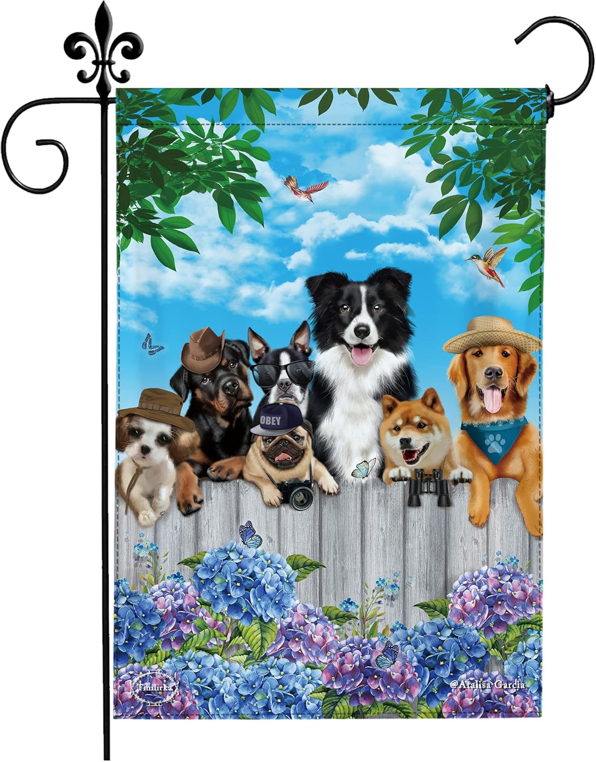 Primavera Verano Lindo Pug Shiba Inu Border Collie Rottweiler Golden ...
