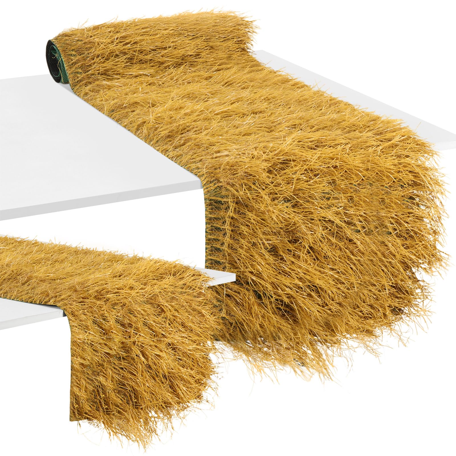 Amazon.com: Mindsoft 2 Pcs Grass Table Runner Christmas Nativity Table ...