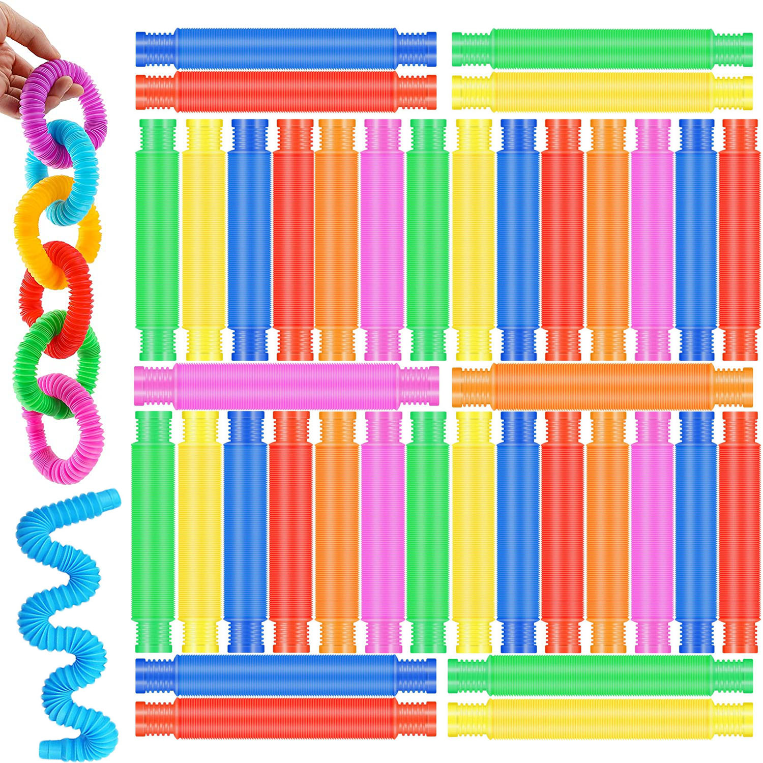 Watch 38 Pack Pop Tubes Fidget Toys,Sensory Toys, Learning Toys on ...