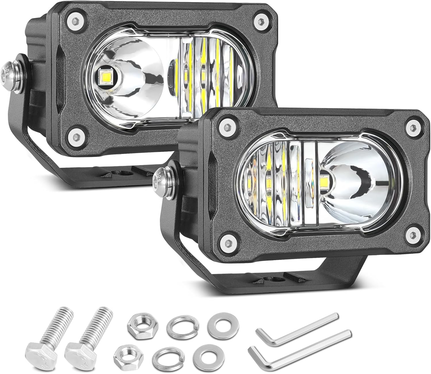 Amazon.com: LTEODCHEW LED Pod Light Cubes 2PCS 3 Inch Off Road Driving ...