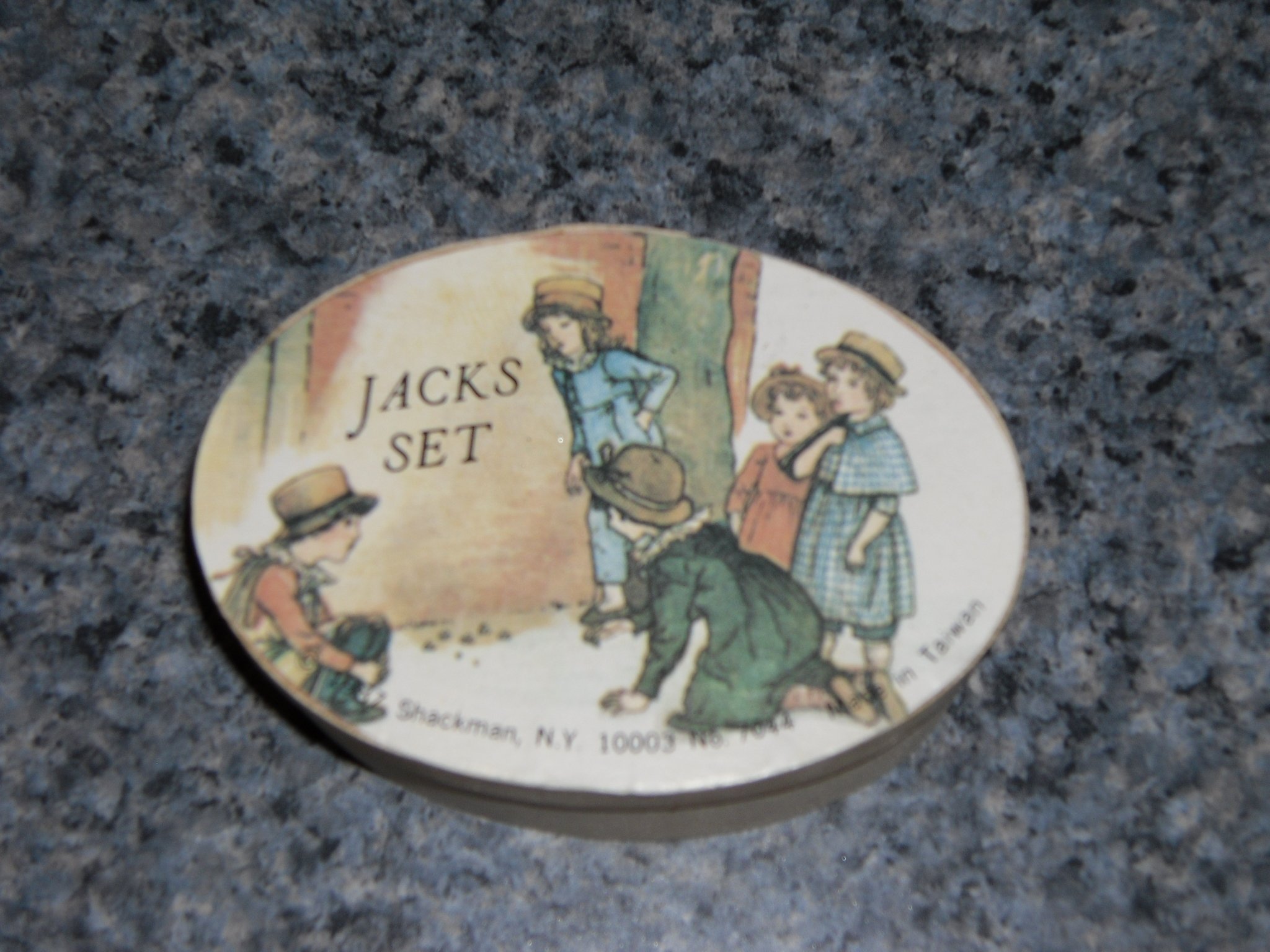 Amazon.com: Jacks Set in Collectible Wooden Box - Shackman NY 1987 ...