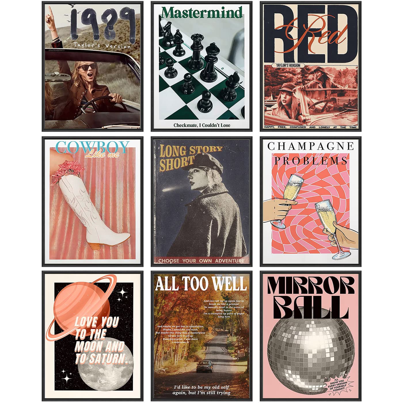 ZJNB Taylor Aesthetic Poster, Album Cover Inspired Wall Art, Taylor ...