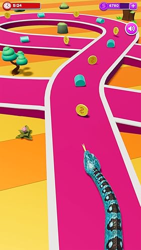 Snake Grow Run 3D: Worm Games Snake Run: Crawl Chase (Kids Games ...