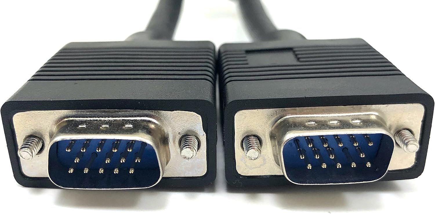 Amazon.com: Micro Connectors, Inc. 25 feet X/S/VGA Coaxial HD15 Male To ...