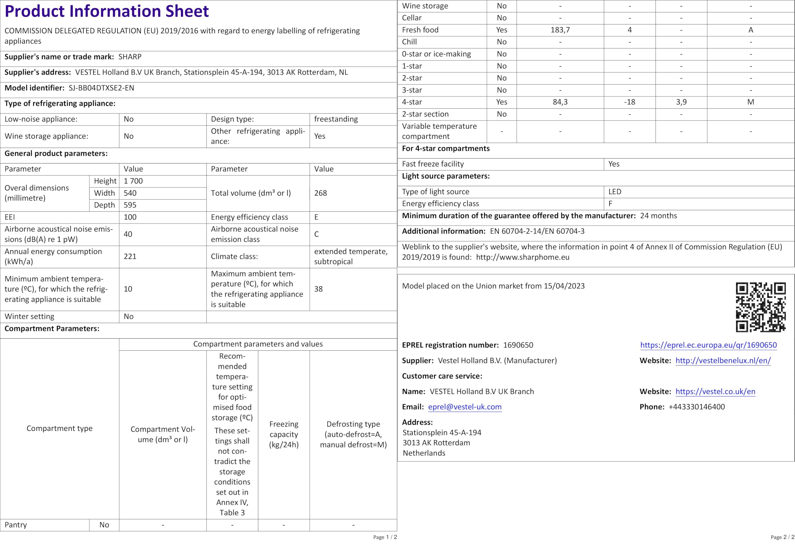 Beko 60/40 Fridge Freezer - Silver - E Rated : Amazon.co.uk: Home & Kitchen