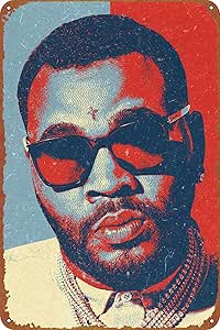 Amazon.com : Kevin Gates Poster Vintage Tin Sign for Bar Office Home ...