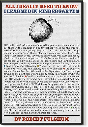 Amazon.com: All I Really Need to Know I Learned in Kindergarten by ...