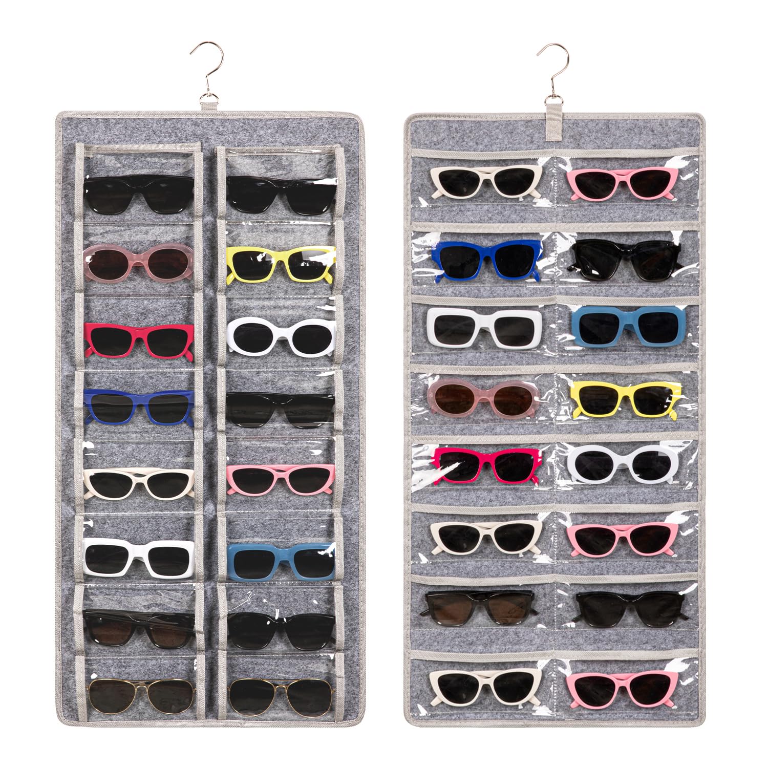 Amazon.com: KGMCARE Dual Sided Sunglasses Storage organizer case ...
