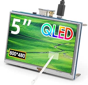 Amazon.com: ELECROW 5 Inch Resistive Touch Screen Display QLED 800x480 ...