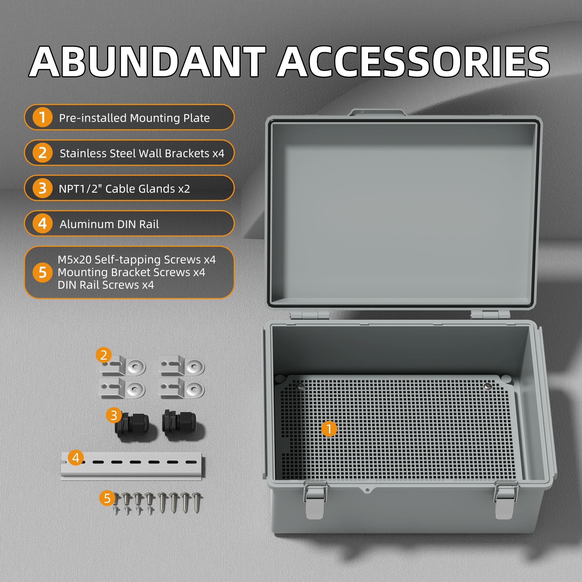 Snapklik.com : Waterproof Box For Electronics Outside 114x75x55 ...