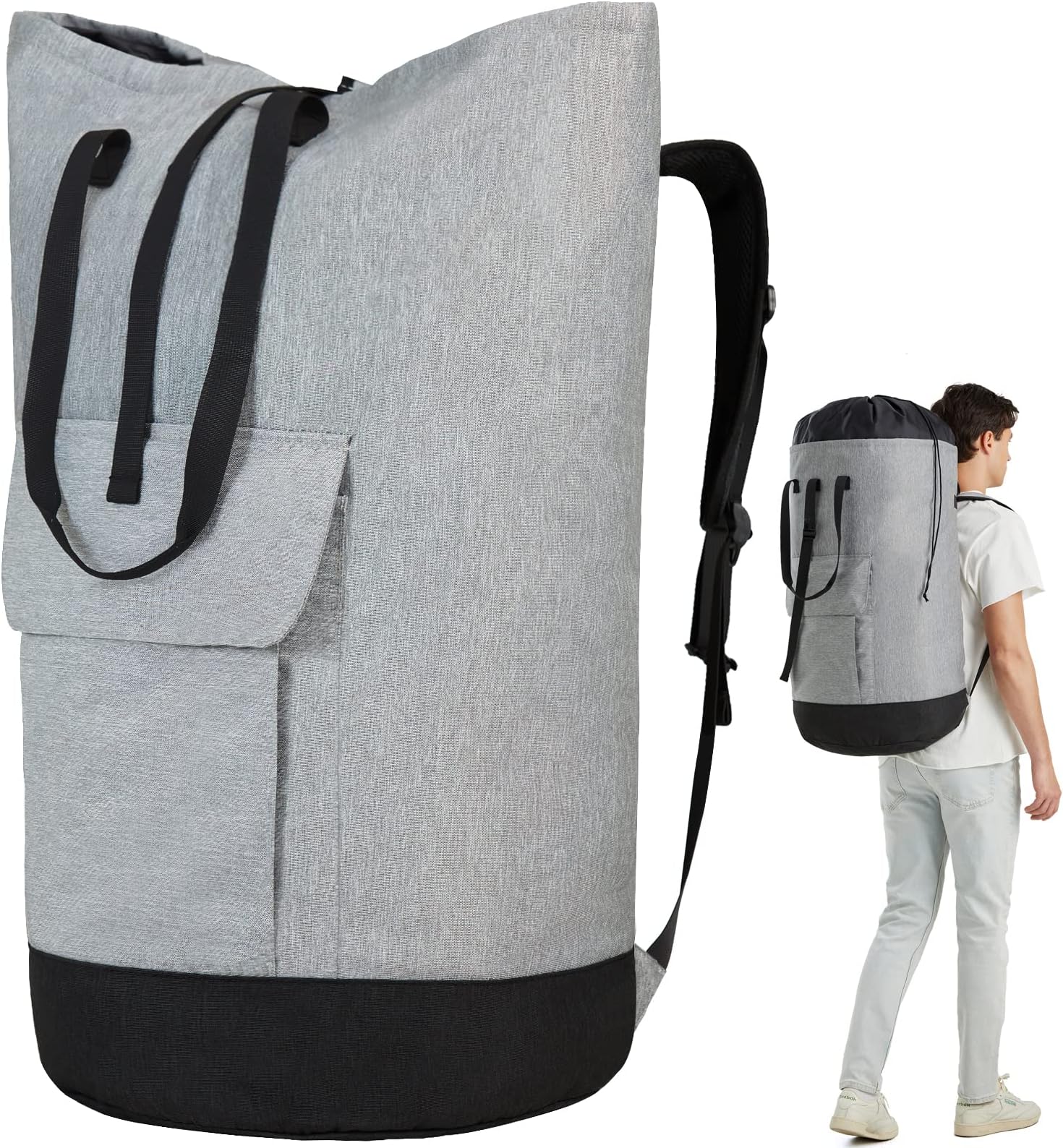 Amazon.com: Dalykate Backpack Laundry Bag, Laundry Backpack with ...