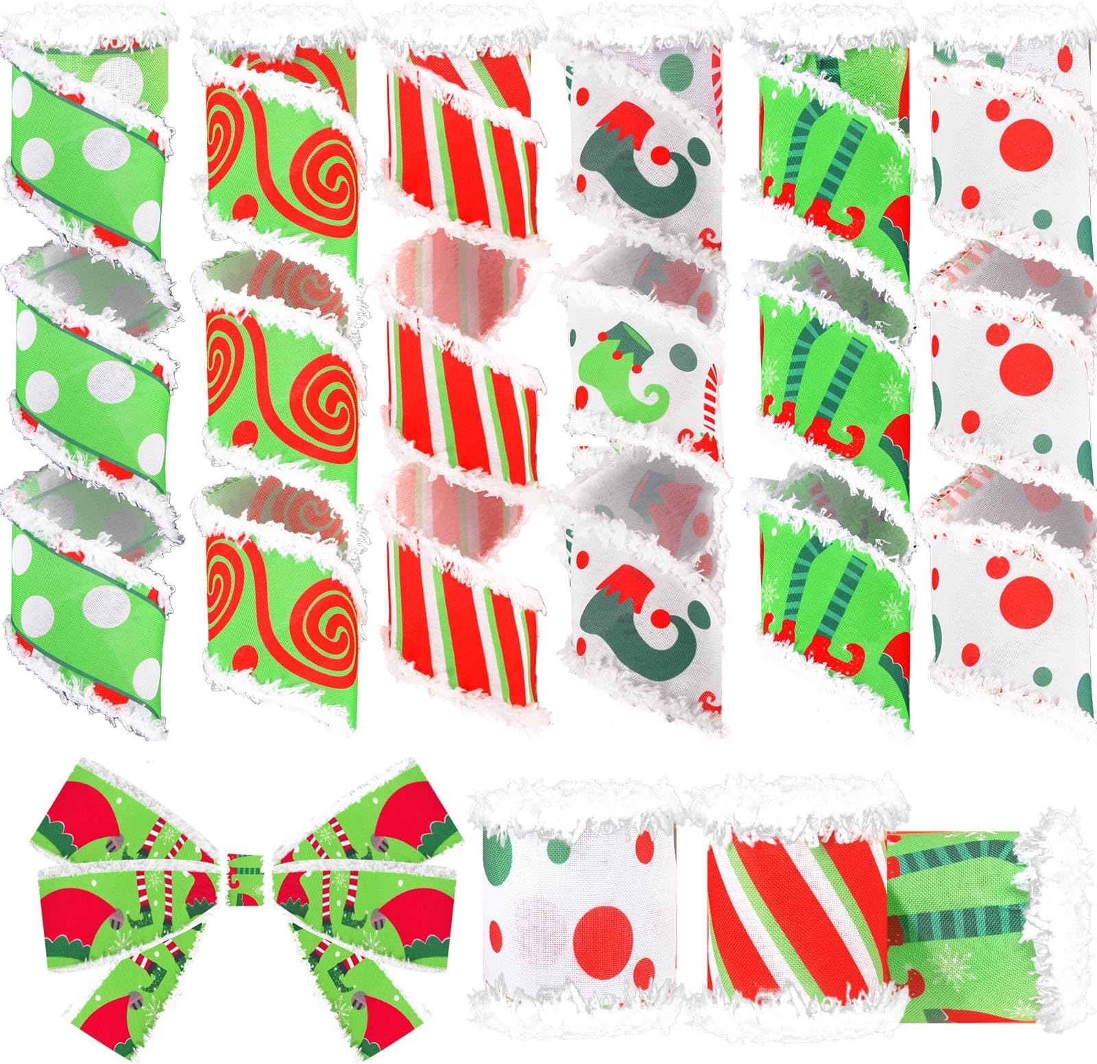 Amazon.com: Red Velvet Ribbon Velvet Christmas Ribbon Red Wired 50 ...