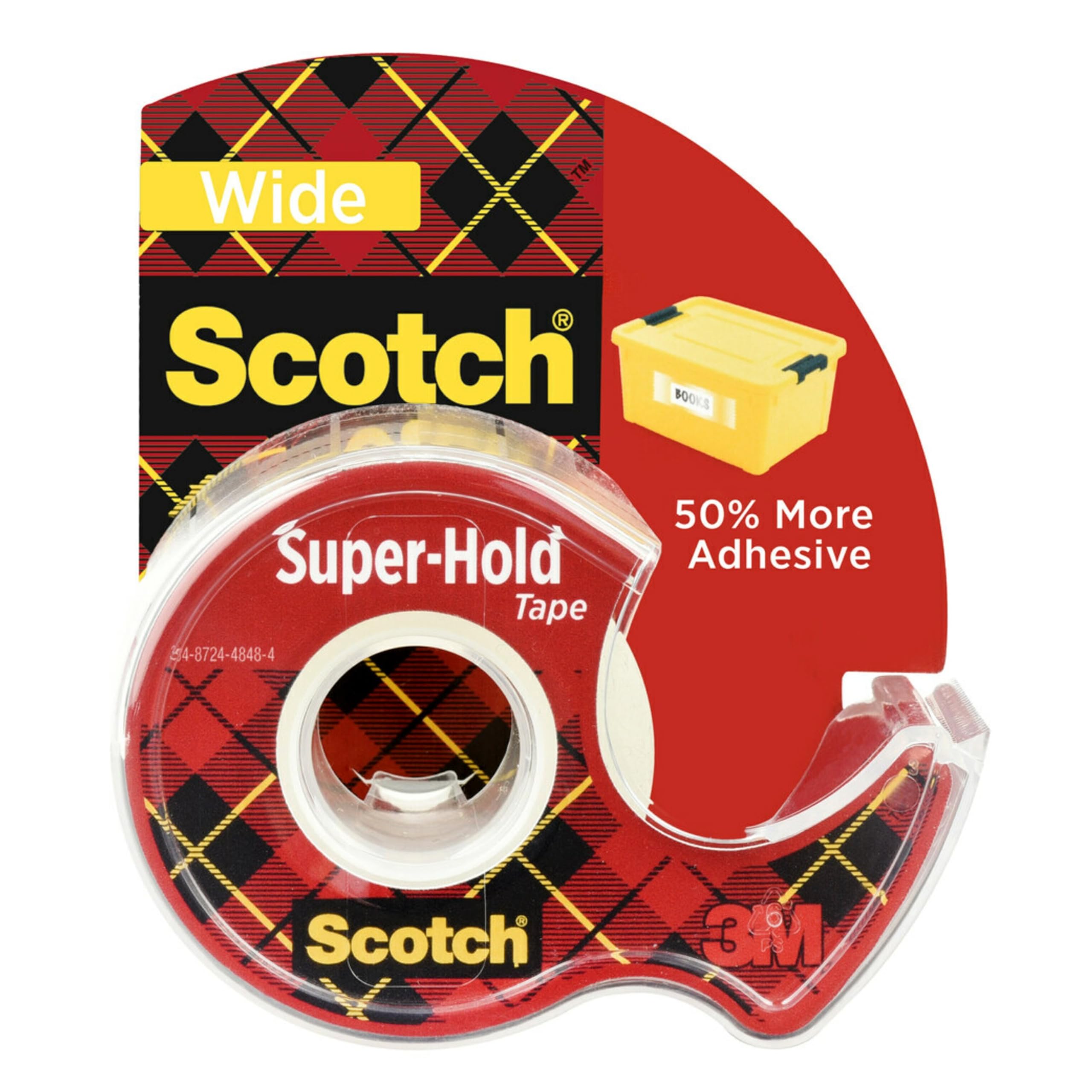Amazon.com : Scotch Super-Hold Wide Tape, 1 Roll, 50% More Adhesive ...